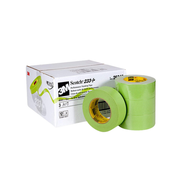 3M™ 233+ MASKING TAPE 48MM X 50M GREEN 12 RLS – Platinum Auto Paints